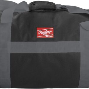 Rawlings | THROWBACK Duffle Equipment Bag | Baseball/Softball | Black