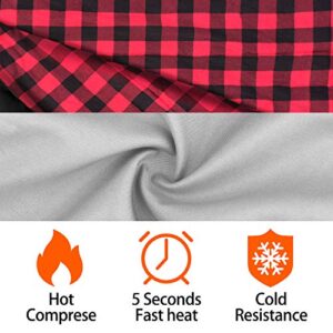 Heated Sleeping Bag Liner,Travel and Camping Sheet, Pocket-Size, Lightweight, 100% Cotton Flannel Fabric, Special Metal Heating Plate with Maximum Power 9W, USB Interface (Red)