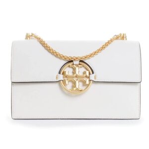 tory burch womens miller leather convertible shoulder handbag ivory medium