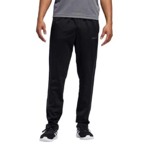 adidas Men's Essential Tricot Zip Pants (Large, Black/Carbon/Black)