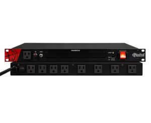 radial power-2 19" rack mount power conditioner & surge supressor w/led lighting