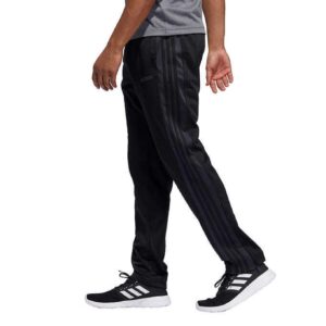 adidas men's essential tricot zip pants (large, black/carbon/black)