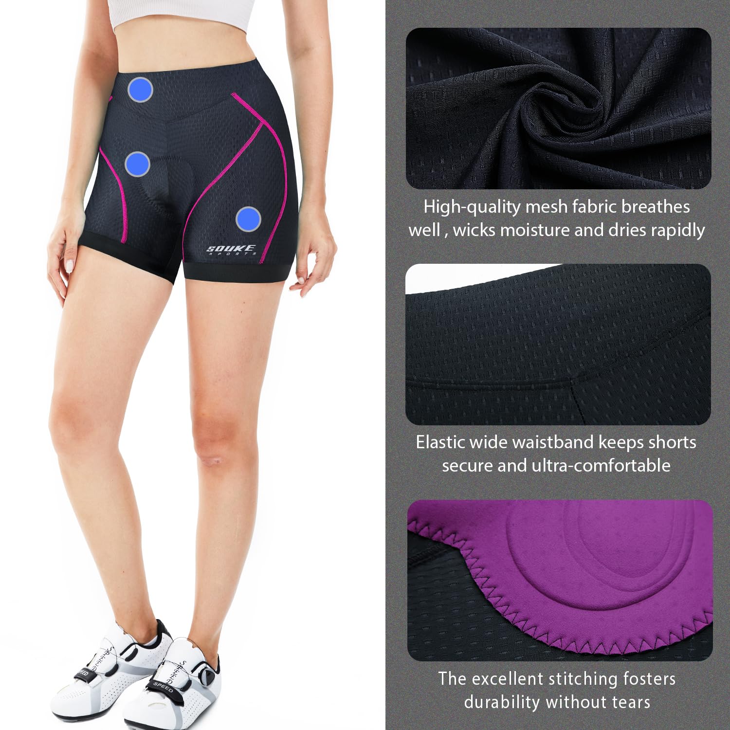 Eco-daily Cycling Shorts Women's 3D Padded Bicycle Bike Biking Underwear Shorts