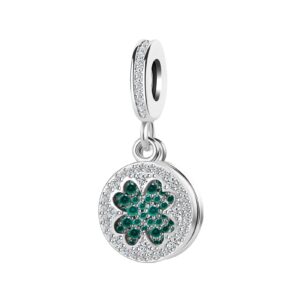 tgls lucky four leaf clover charms compatible with pandora charms bracelets