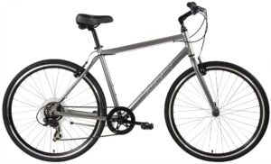 gravity swift x4 8 speed adventure hybrid flat bar road bike (black, 16" mens fits riders 5' 5" to 5' 9")