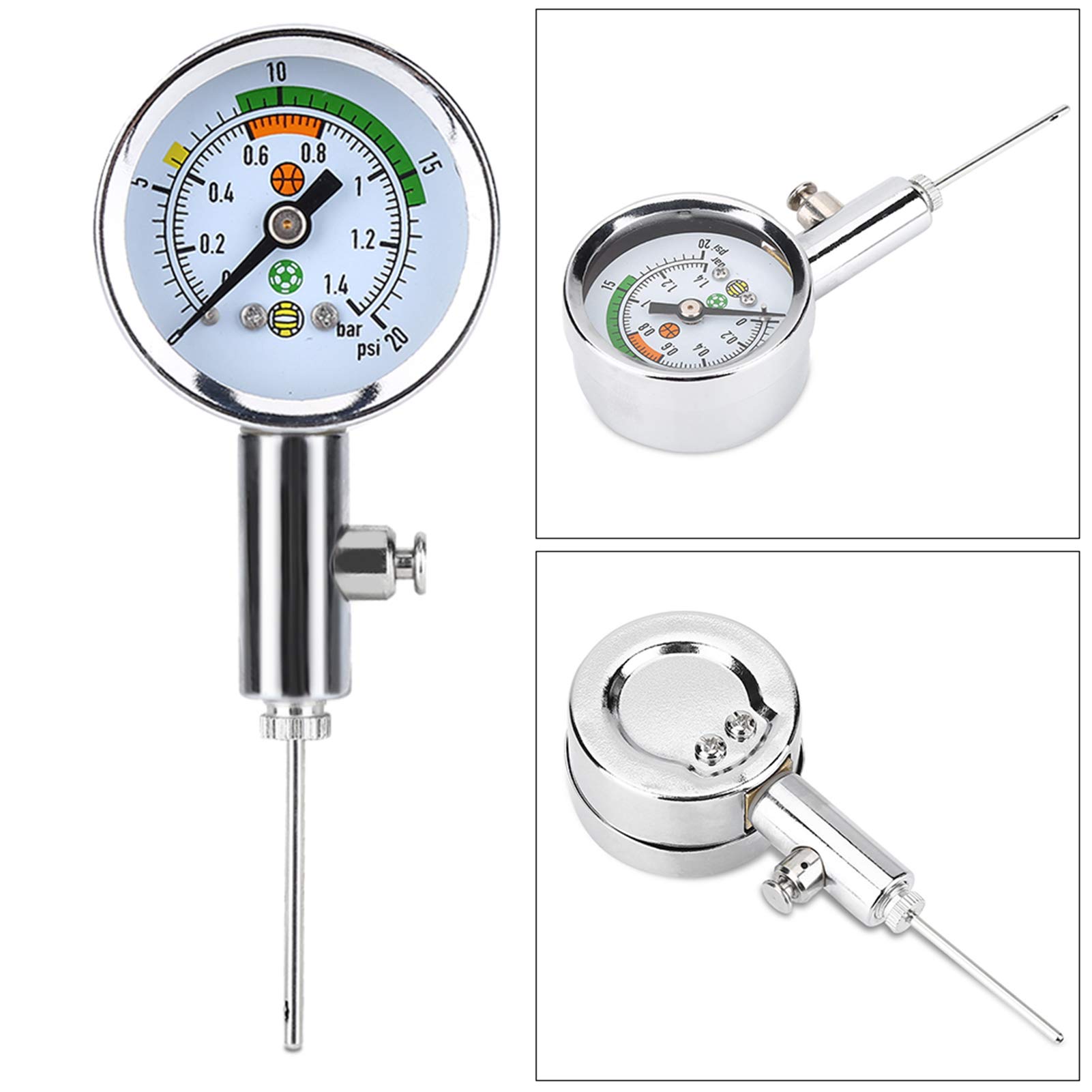 Vbestlife Ball Pressure Gauge, Air Pressure Gauge Barometer Tool Adjust The Pressure for Basketball Football Volleyball