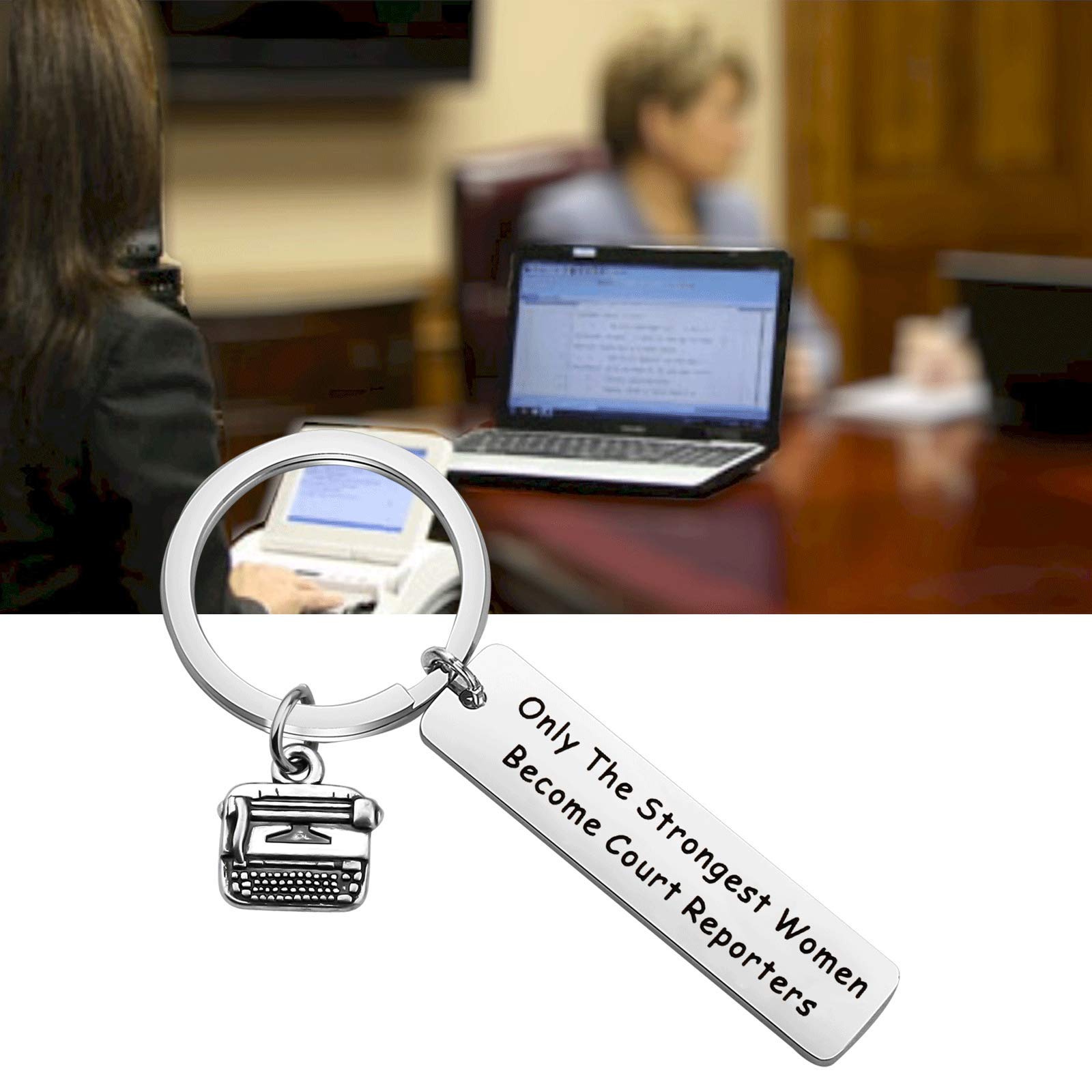 WSNANG Court Reporter Gift Only The Strongest Women Become Court Reporters Keychain Stenographer Gift (Court Reporters KC)