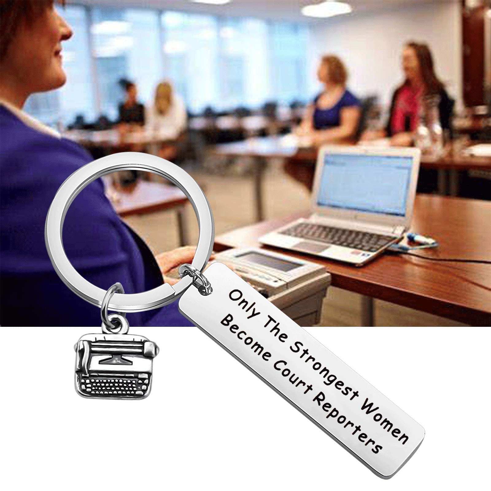 WSNANG Court Reporter Gift Only The Strongest Women Become Court Reporters Keychain Stenographer Gift (Court Reporters KC)