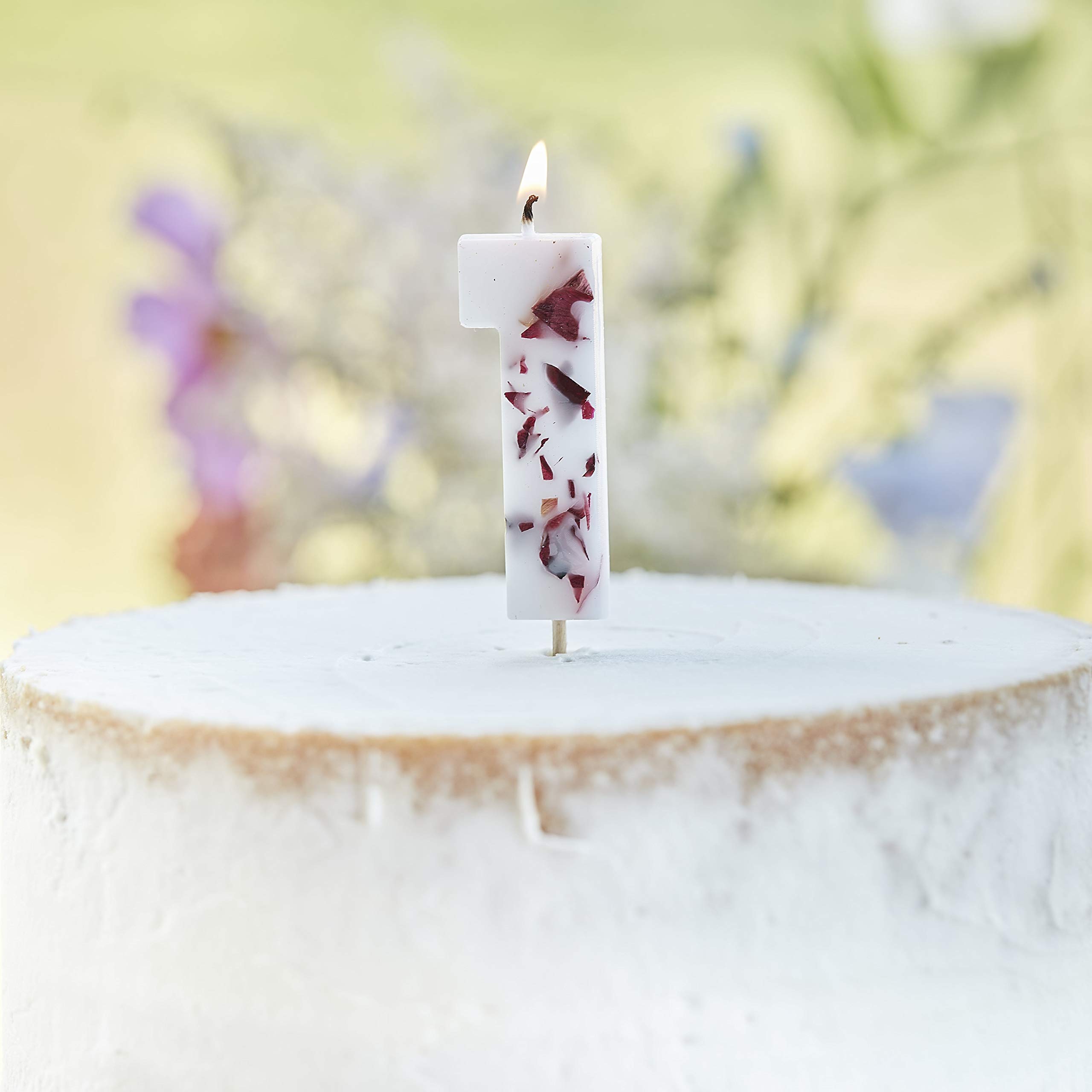 Ginger Ray Pressed Petal Number 1 Birthday Party Candle