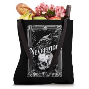 Edgar Allan Poe Nevermore Quoth The Raven Tote Bag