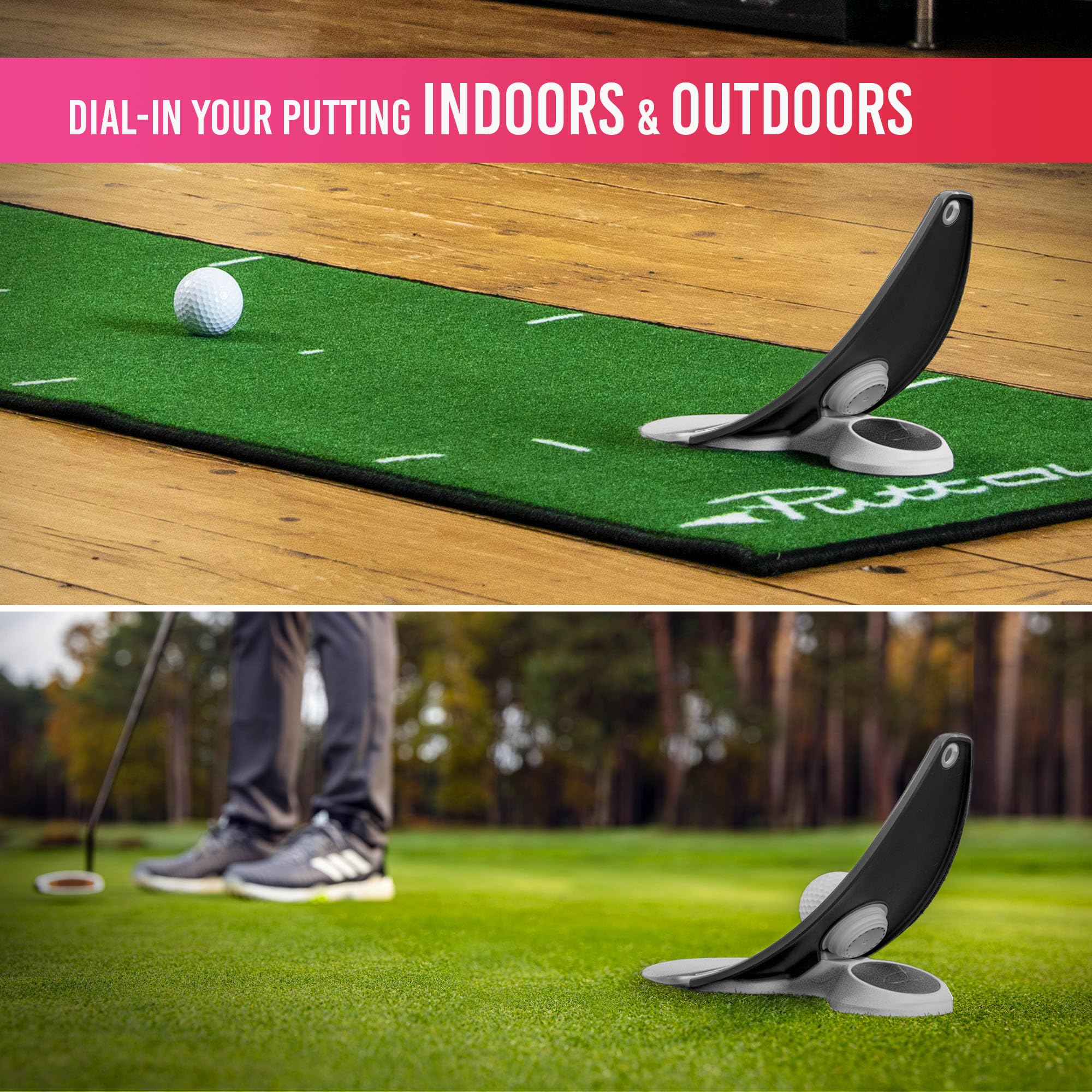 PuttOUT Premium Pressure Putt Trainer - Perfect Your Golf Putting (Stone)