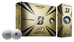 bridgestone golf 2021 e12 contact golf balls, white, 2021 model, one size, 12 count (pack of 1)