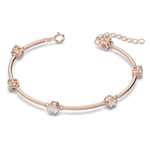 Swarovski Constella Bangle Bracelet, Delicate Clear Crystals on a Rose-Gold Tone Finish Setting, Part of the Swarovski Constella Collection