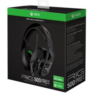 RIG 500 PRO EX Officially Licensed Xbox Gaming Headset with Dolby Atmos 3D Surround Sound for Xbox Series X|S, Xbox One, Windows 10/11-50mm Speaker Drivers Audio Dial - Black