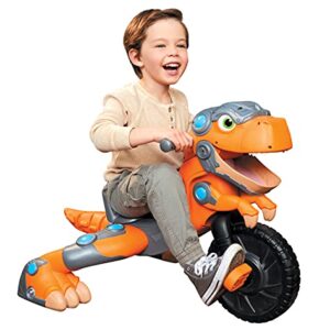 Little Tikes Chompin' Dino Trike, Outdoor Indoor Ride On Toy w/Dinosaur Sounds Roars, Adjustable Seat, Rugged Wheels- Kids Gift, for Toddler Boys & Girls Ages 3 4 5+ Years Old, Large