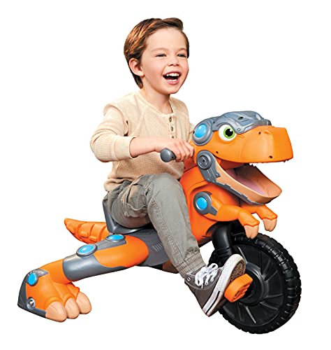 Little Tikes Chompin' Dino Trike, Outdoor Indoor Ride On Toy w/Dinosaur Sounds Roars, Adjustable Seat, Rugged Wheels- Kids Gift, for Toddler Boys & Girls Ages 3 4 5+ Years Old, Large