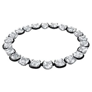 swarovski harmonia all-around choker necklace, clear cushion-cut crystals, mixed metal finish chain, part of the harmonia collection