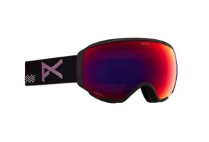 anon women's wm1 goggles with spare lens, waves / perceive sunny red