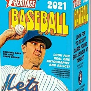 Topps 2021 Heritage Baseball Blaster Box 8 Packs Per Box