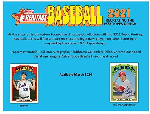 Topps 2021 Heritage Baseball Blaster Box 8 Packs Per Box