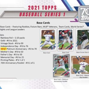 Topps 2021 Series 1 Baseball Hanger Pack