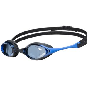 arena cobra mirror and non-mirror swim goggles for men and women,light blue / blue