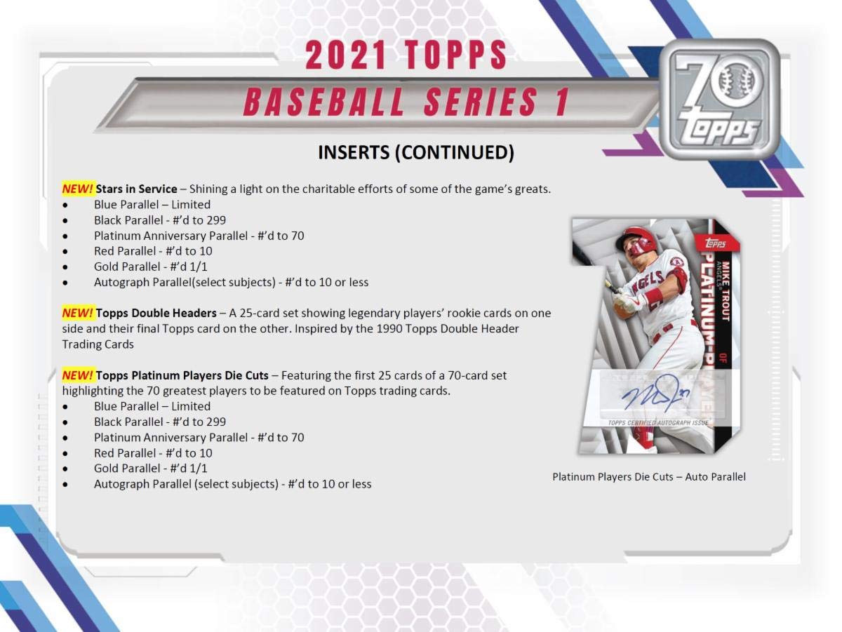 Topps 2021 Series 1 Baseball Hanger Pack