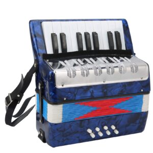 kids accordion, professional accordian toy 17 key 8 bass piano accordion for students, beginner accordion mini musical instruments for boys & girls music lovers