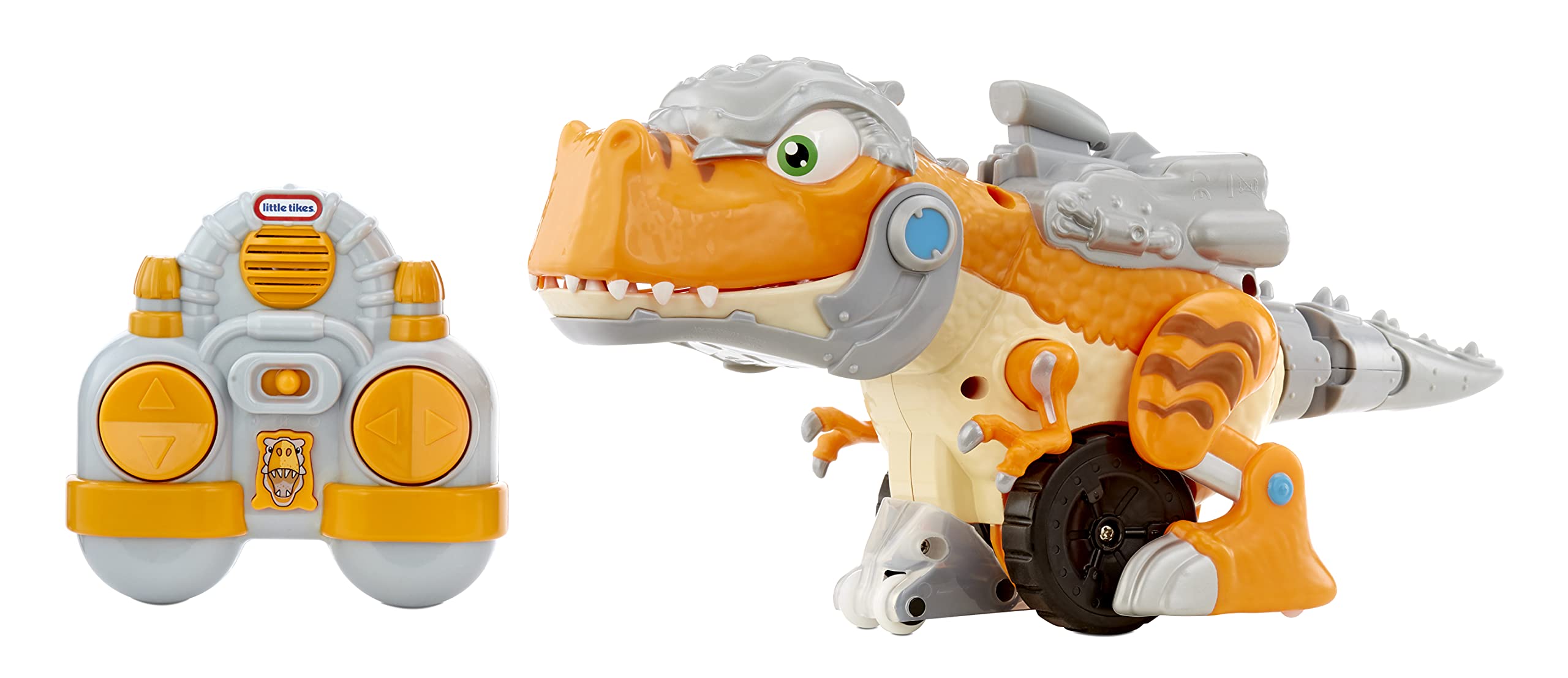 Little Tikes T-Rex Strike RC Remote Control Chompin' Dinosaur Toy Vehicle Car with Full 360 Degree Spins That Roars, Plays Music and SFX- Gifts for Kids, Toys for Boys & Girls Ages 4 5 6+ Years Old