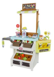 little tikes® 3-in-1 garden to table market pretend garden food growing and cooking toy role play kitchen playset for multiple kids and toddlers