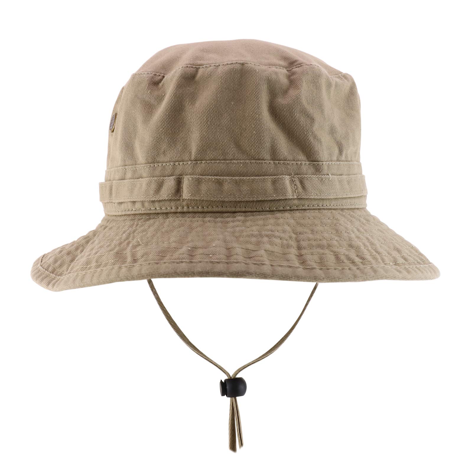 Armycrew Big Oversized Jungle Boonie Bucket Hat with Chin String Fits Upto XXXL - Khaki - 2XL-3XL