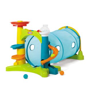 Little Tikes Learn & Play 2-in-1 Activity Tunnel with Ball Drop Game, Windows, Silly Sounds, Music, Accessories, Collapsible for Easy Storage- Gifts for Kids, Toy for Boys Girls Age 1 2 3 Year Olds