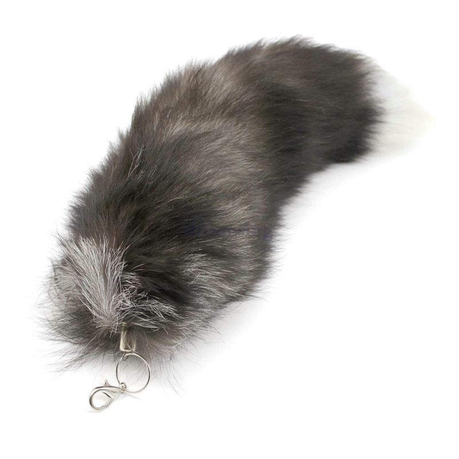 ASkinds Fox Tail Keychain Fox Tail Fur Keyring Soft Fluffy Bag Hanging Charm Pendant Key Handbag Pendant Accessories Gift for Women