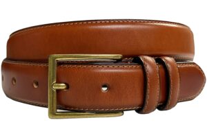 hj-10 belts for men oil-tanned genuine leather italian dress belt classic belt 1-1/8"(30mm) wide (tan, 34)