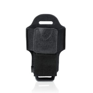 Levy's Leathers Wireless Transmitter Bodypack Holder; Black Leather (MM14-BLK)