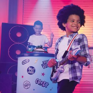 Little Tikes My Real Jam First Concert Set with Electric Guitar, Drum and Keyboard, 4 Play Modes, and Bluetooth Connectivity - for Kids Ages 3+