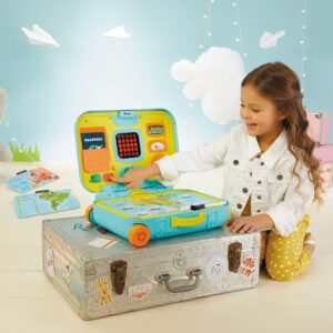 Little Tikes Learning Activity Suitcase Roll and Go Interactive LCD Screen w/Music Songs Sounds Travel Phrases, Learn Letters Numbers Shapes, Gift for Preschool Kids, Toys for Boys Girls Ages 3 4 5+