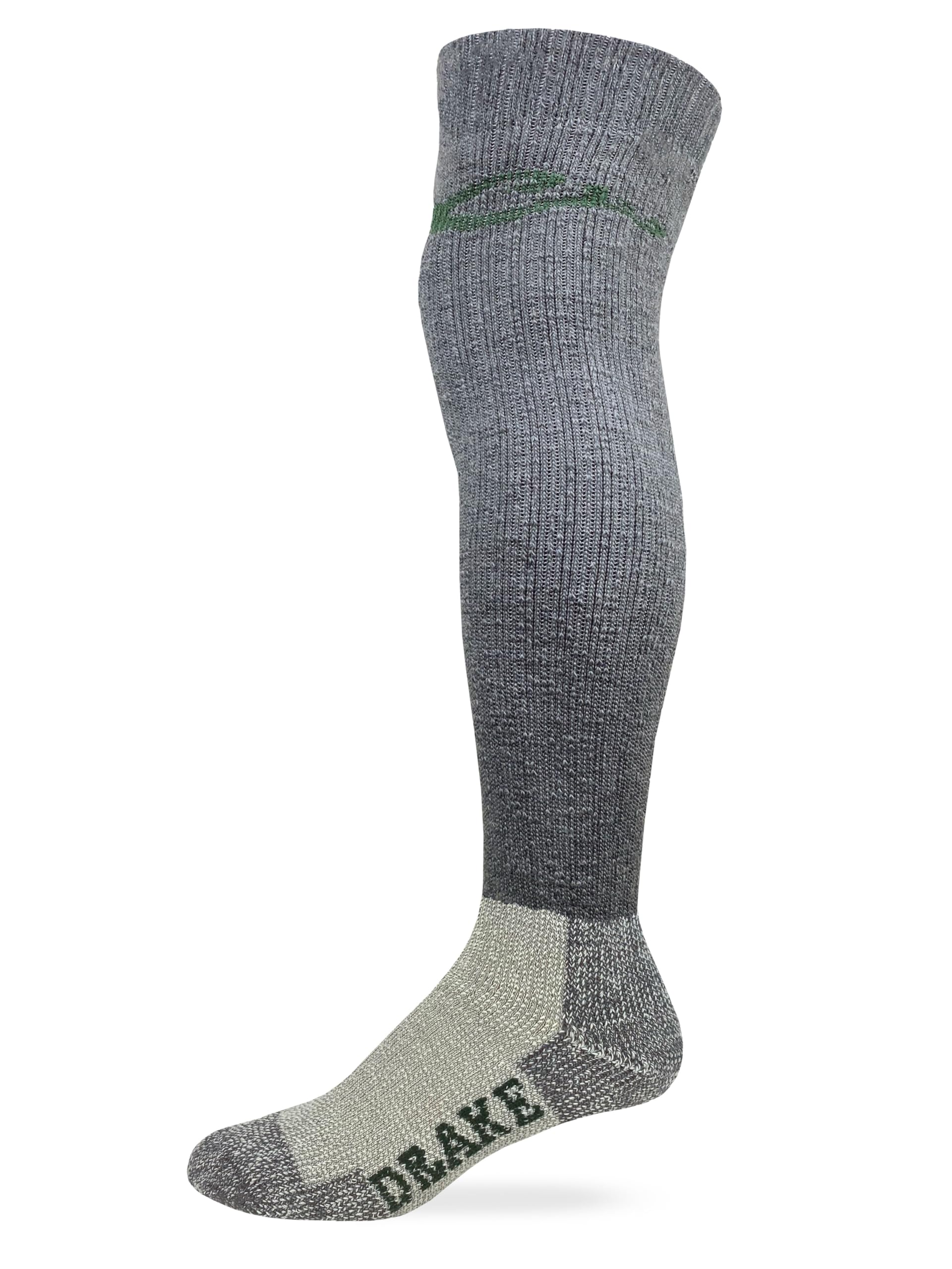 Drake Mens Heavyweight Merino Wool Wader Socks 1 Pair Pack (Charcoal, Shoe Size 9-13 - Sock Size Large)