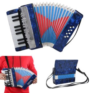 Kids Accordion, Professional Accordian Toy 17 Key 8 Bass Piano Accordion for Students, Beginner Accordion Mini Musical Instruments for Boys & Girls Music Lovers