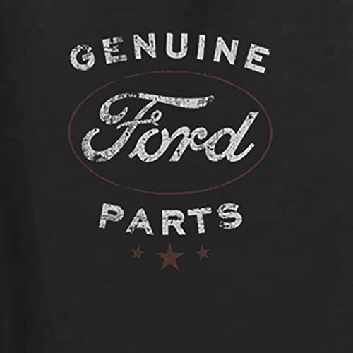 Wild Bobby Vintage Distressed Genuine Ford Parts Cars and Trucks Front and Back Unisex Graphic Hoodie Sweatshirt, Black, Large