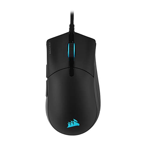 CORSAIR SABRE RGB PRO CHAMPION SERIES FPS/MOBA Gaming Mouse - Ergonomic Shape for Esports and Competitive Play - Ultra-Lightweight 74g - Flexible Paracord Cable,Black