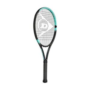 dunlop sports team 260 pre-strung tennis racket, 3/8 grip, black/blue