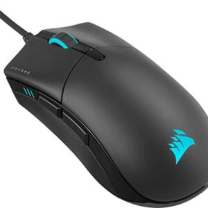 CORSAIR SABRE RGB PRO CHAMPION SERIES FPS/MOBA Gaming Mouse - Ergonomic Shape for Esports and Competitive Play - Ultra-Lightweight 74g - Flexible Paracord Cable,Black