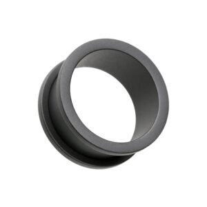 covet jewelry matte black steel screw-fit ear gauge tunnel plug (0 ga (8mm))