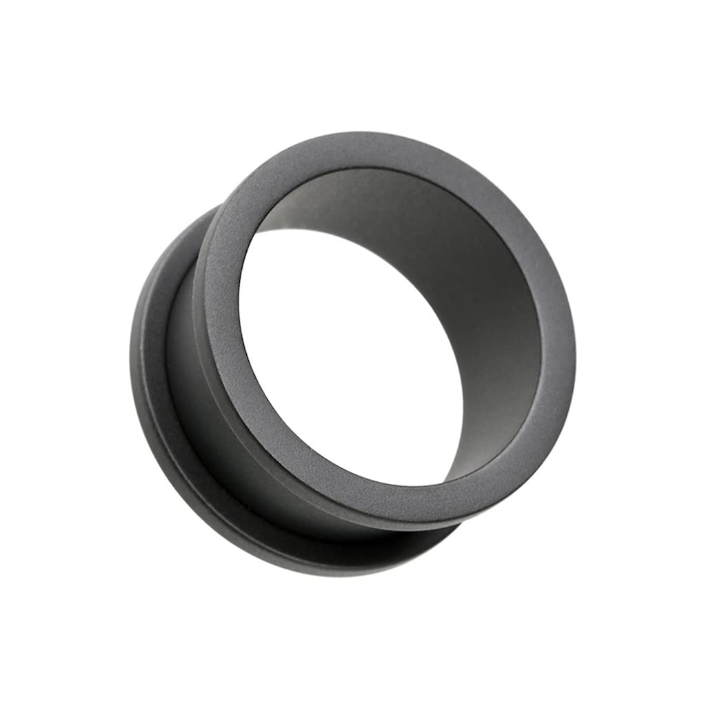 Covet Jewelry Matte Black Steel Screw-Fit Ear Gauge Tunnel Plug (0 GA (8mm))