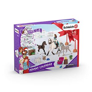 Schleich Horse Club, 24-Piece Playset, Horse Toys for Girls and Boys 5-12 years old, Advent Calendar 2021