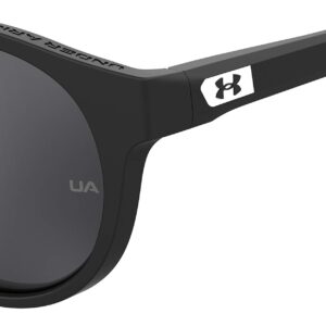 Under Armour Men's Male Sunglass Style UA 0006/S Round, Matte Black Silver/Silver Mirrored, 52mm, 22mm