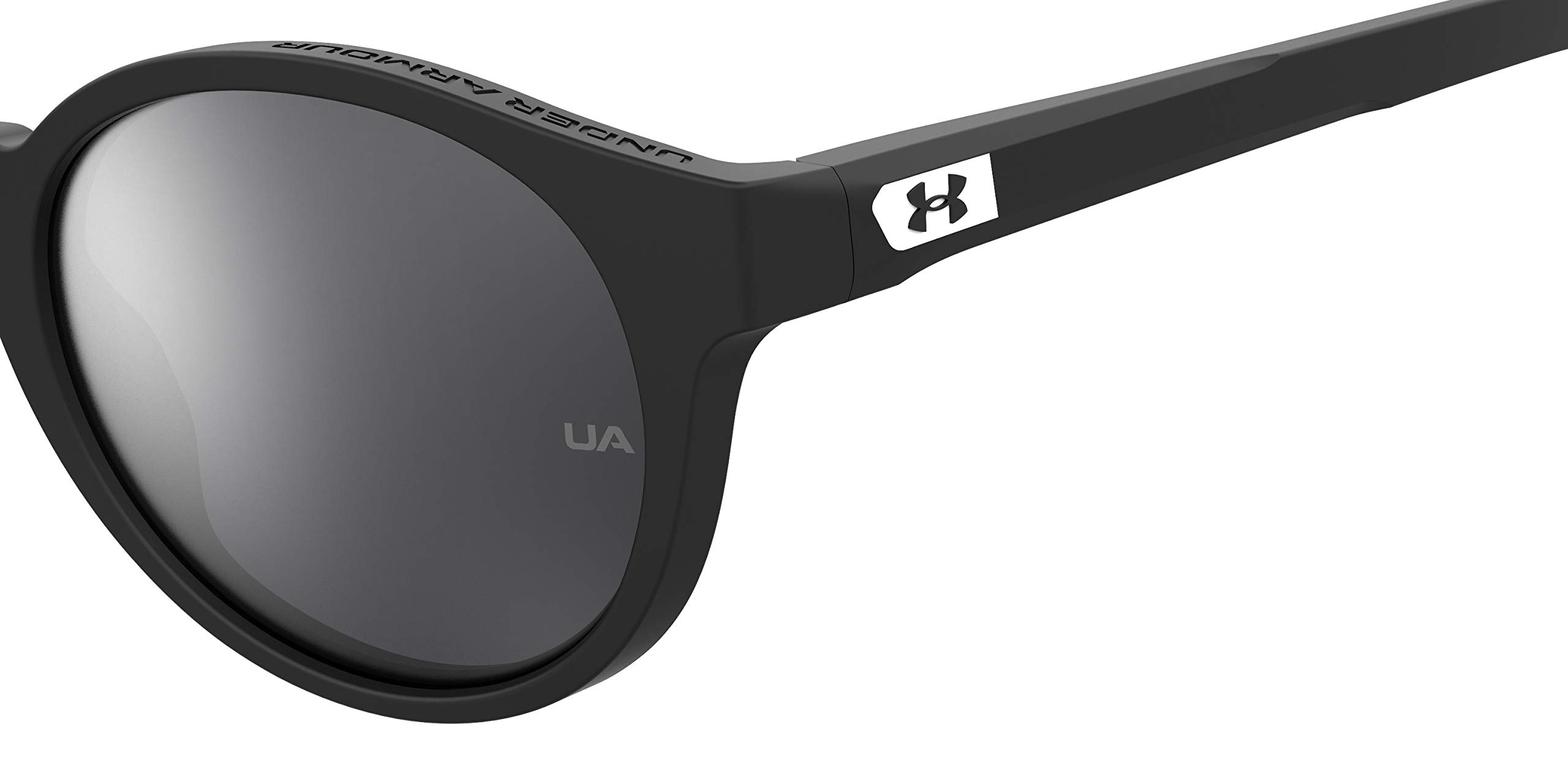 Under Armour Men's Male Sunglass Style UA 0006/S Round, Matte Black Silver/Silver Mirrored, 52mm, 22mm