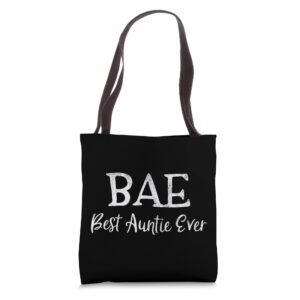 bae best auntie ever women aunt christmas mother's day tote bag