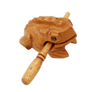 flybloom percussion instruments wooden frog natural wood musical instrument.